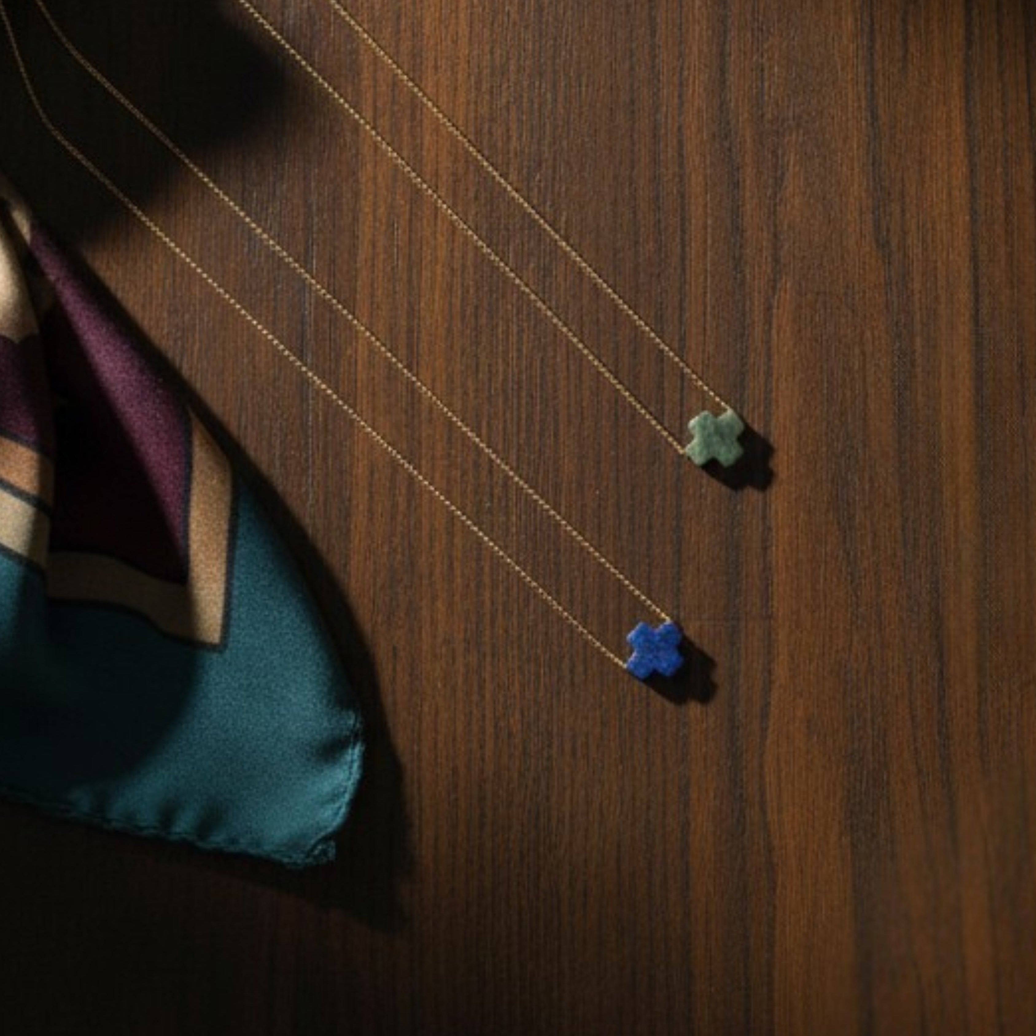 Faith Over Fear Cross Necklace-Lapis Lazuli, Psalm 46:5 – Lenny and Eva